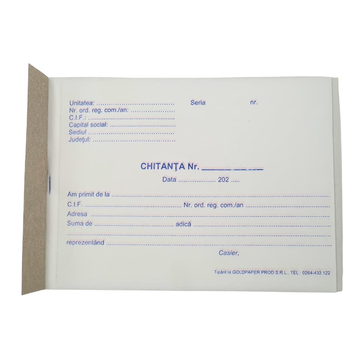 Chitantier A6, autocopiativ, 2 exemplare, 100 file