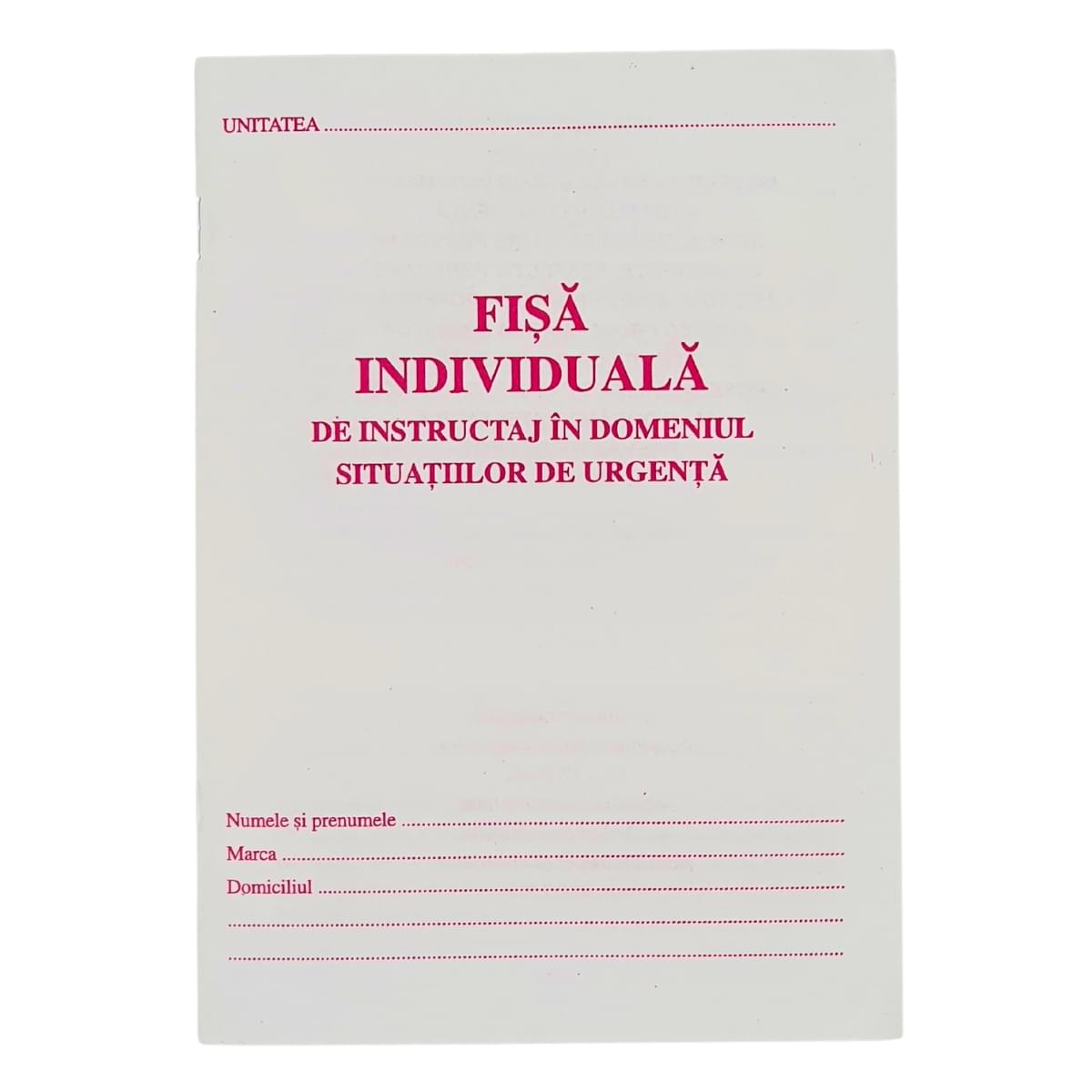 Fisa individuala PSI, A5, 8 file