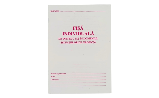 Fisa individuala PSI, A5, 8 file